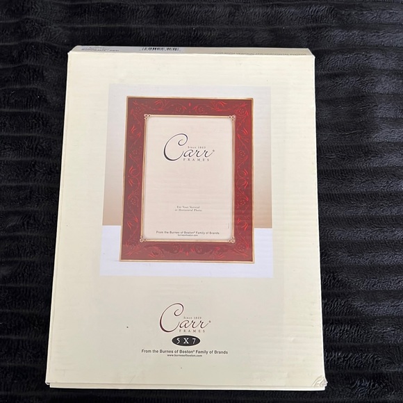 Carr | Accents | New Carr Red 5x7 Picture Frame With Gold Jewel Accents ...